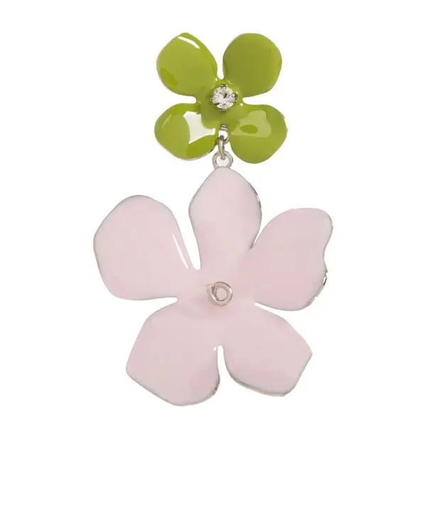 Marni Embellished Floral Motif Drop Earrings