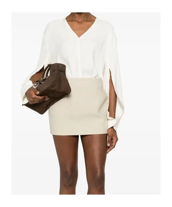 TOTEME V-neck Long Sleeve Blouse - White