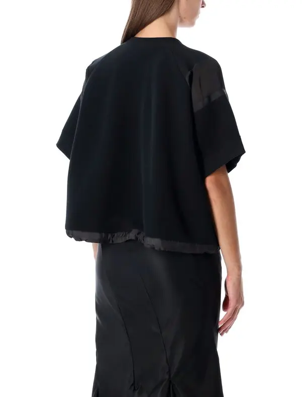 Sacai Short Sleeve Drawstring Top