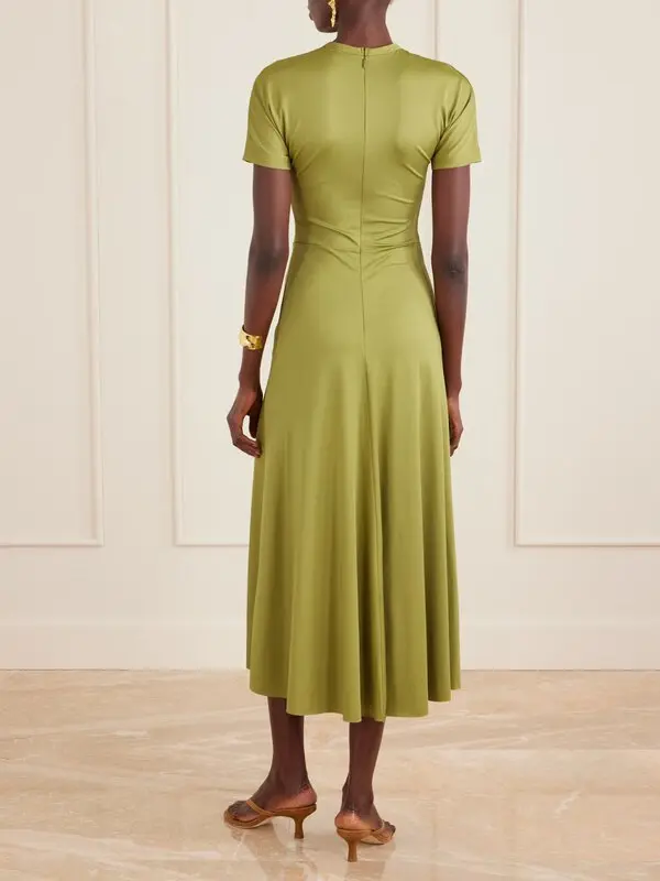 Victoria Beckham Blair Short-sleeve Midi Dress