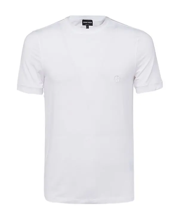 Giorgio Armani Logo Crew Neck T-shirt - White
