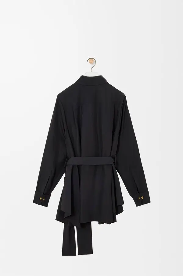 Loewe Belted Blouse With Donut Chain Cuff Links