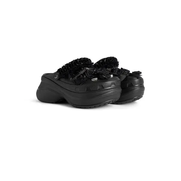 Balenciaga Embellished Platform Clogs - Black