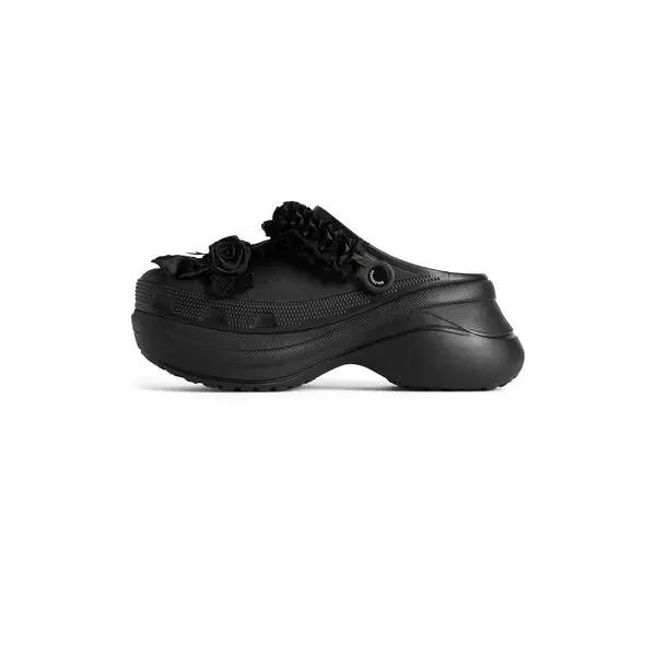 Balenciaga Embellished Platform Clogs - Black