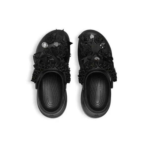 Balenciaga Embellished Platform Clogs - Black