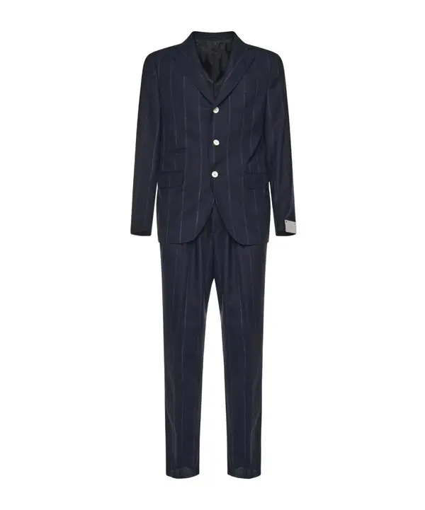 Eleventy Single-breasted Striped Suit Set