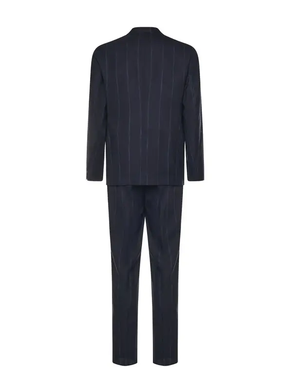 Eleventy Single-breasted Striped Suit Set