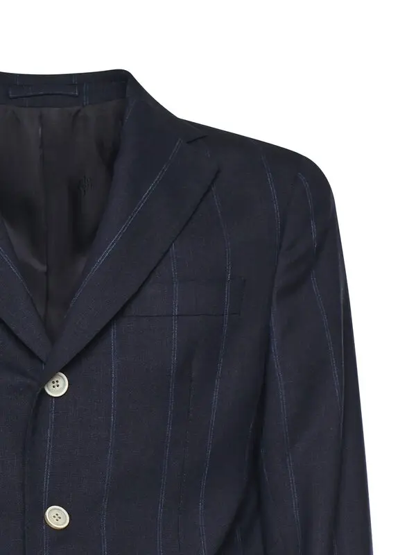 Eleventy Single-breasted Striped Suit Set