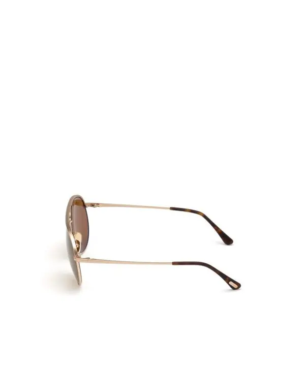 TOM FORD Aviator Sunglasses With Logo Detail - Brown