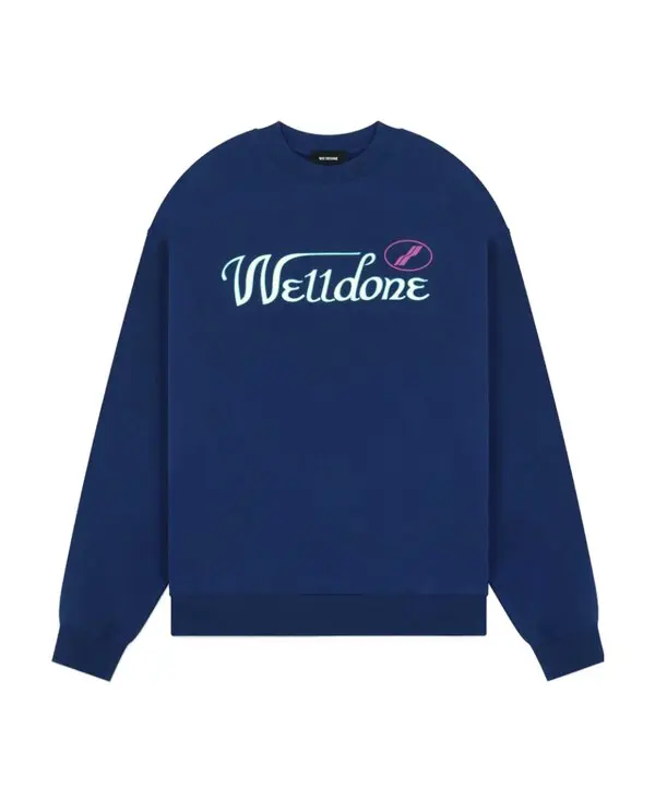 We11Done Logo Print Cotton Sweatshirt