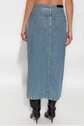 IRO PARIS Denim Midi Skirt With Front Slits
