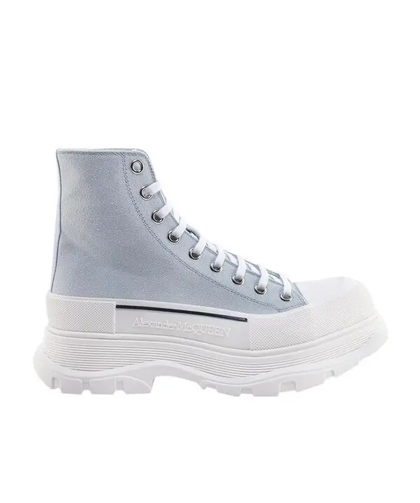 Alexander McQueen Tread Slick Lace-up High Top Sneakers - Blue