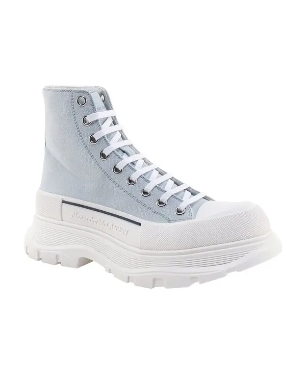Alexander McQueen Tread Slick Lace-up High Top Sneakers - Blue