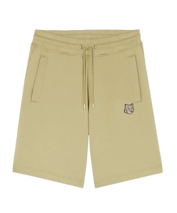 Maison Kitsuné Bold Fox Head Patch Drawstring Shorts - Nude