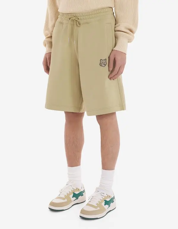 Maison Kitsuné Bold Fox Head Patch Drawstring Shorts - Nude