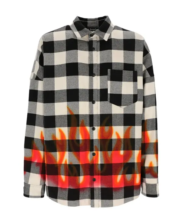 Palm Angels Checked Long-sleeved Shirt