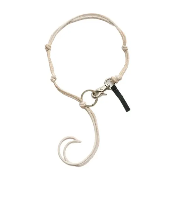 Our Legacy Knotted Leather Cord Necklace - Yellow