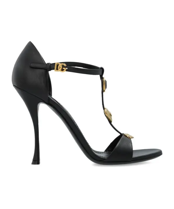 Dolce & Gabbana Dg Logo Plaque Stiletto Sandals