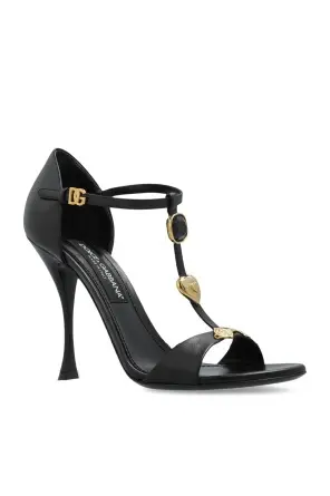 Dolce & Gabbana Dg Logo Plaque Stiletto Sandals