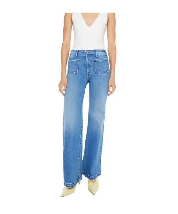 MOTHER The Hustler Roller Patch Pocket Jeans - Blue