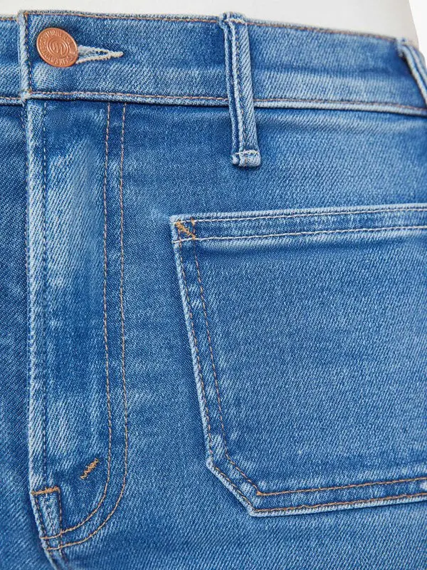 MOTHER The Hustler Roller Patch Pocket Jeans - Blue