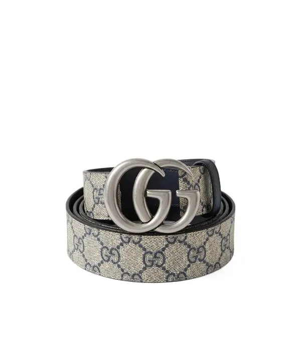 Gucci Gg Monogrammed Belt - Beige
