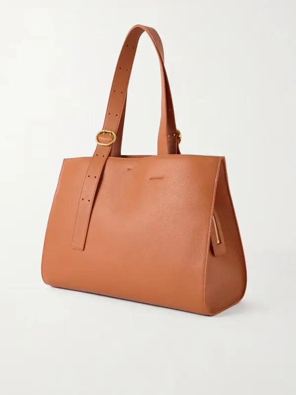 JIL SANDER Buckle-strap Leather Tote Bag