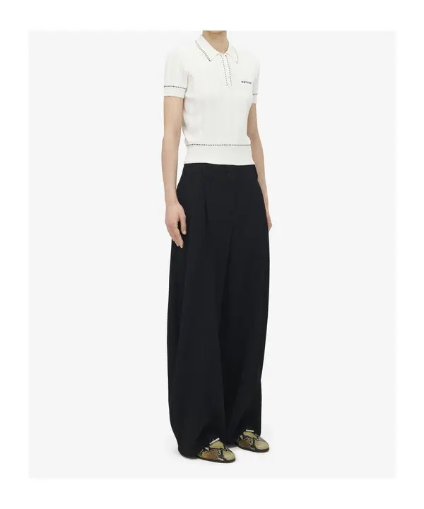 Alexander McQueen Logo Embroidered Knitted Polo Shirt