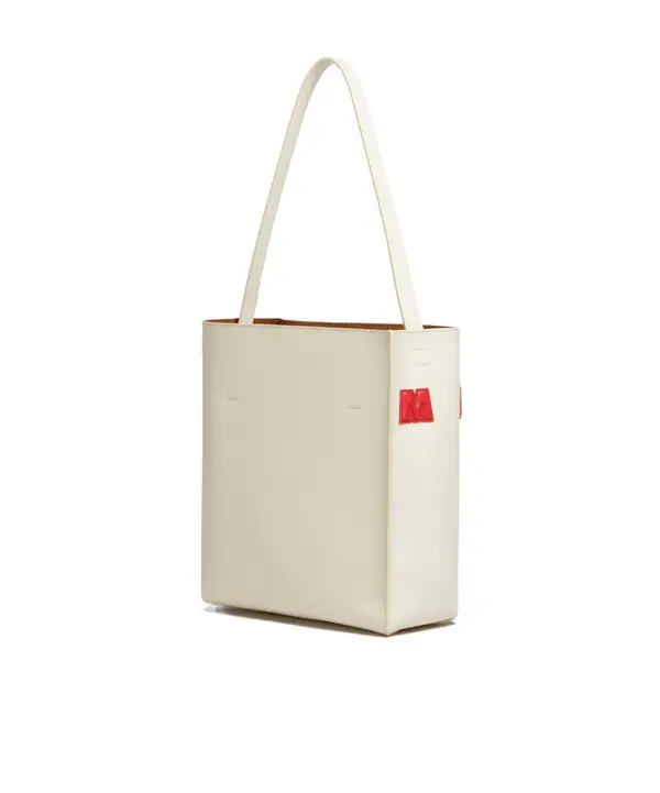 Marni Museo Logo Patch Shoulder Bag - White