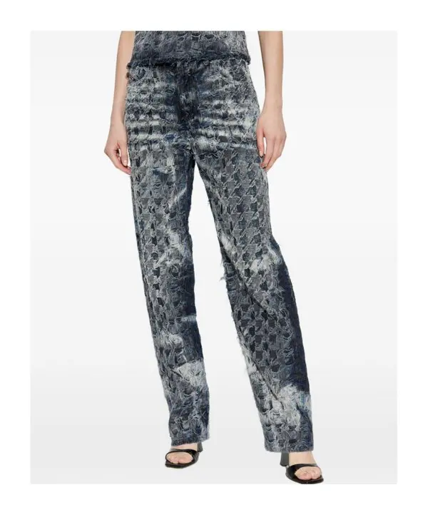 DIESEL® Frayed Effect Jeans - Gray