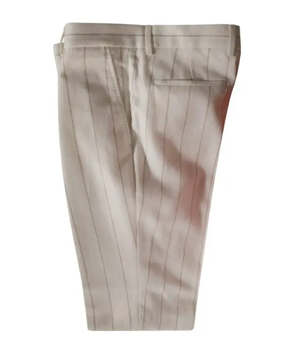 Brunello Cucinelli Striped Single-breasted Suit - White