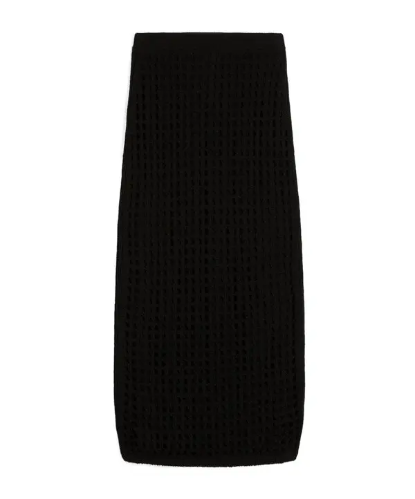 Max Mara Open-knit Cotton Skirt