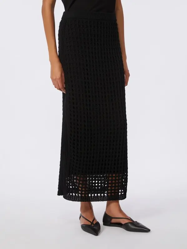 Max Mara Open-knit Cotton Skirt