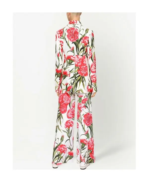 Dolce & Gabbana Carnation-printed Jersey Turlington Blazer - Multicolor