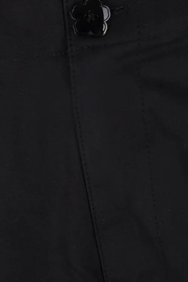 Kenzo Logo Patch Knee-length Cargo Shorts - Black
