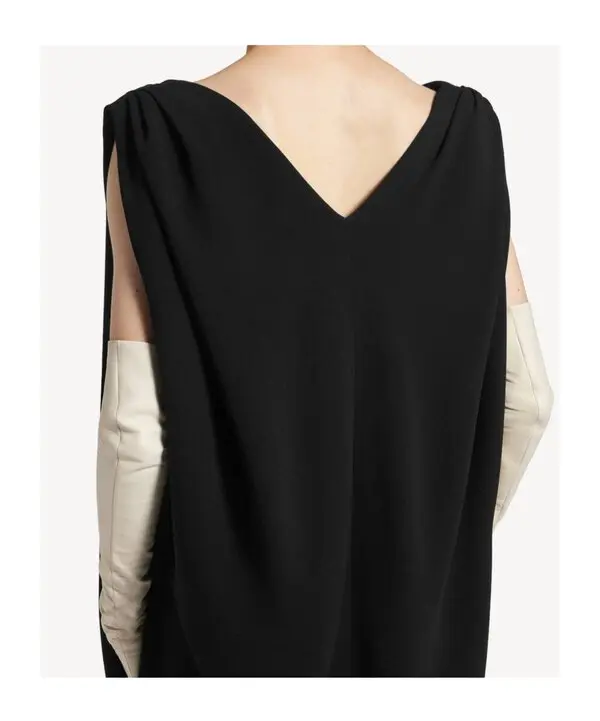 Balenciaga Long Sack Dress In Silk And Wool Crepe