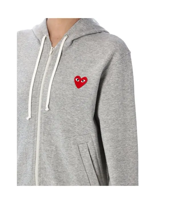 Comme Des Garçons Heart Logo Zip Hoodie