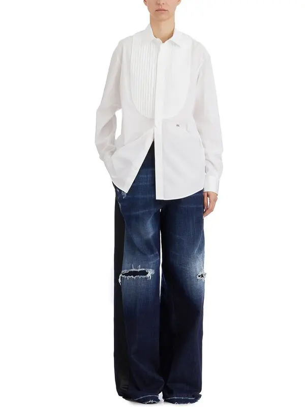 Dsquared2 Logo Embroidered Long-sleeved Shirt