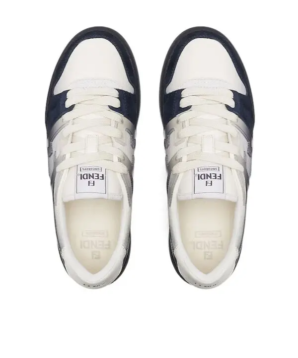 Fendi Match Lace-up Trainers - White