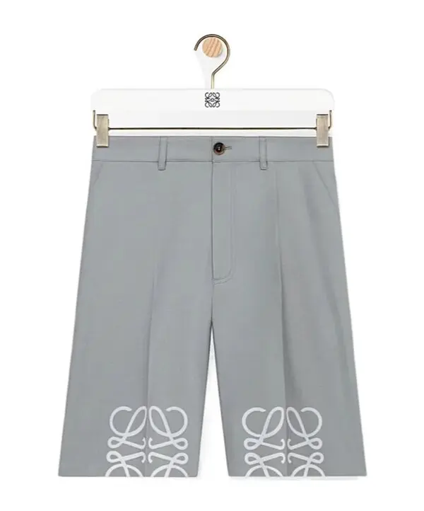 Loewe Anagram Print Shorts - Light Gray