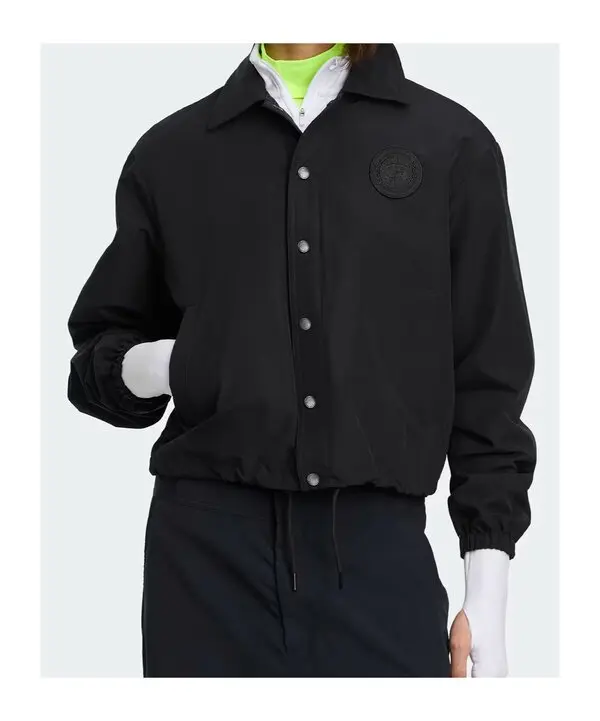 Canada Goose Button-up Drawstring Jacket With Logo Patch