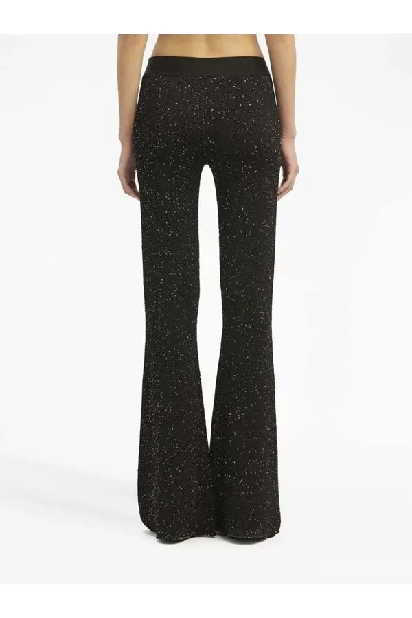 Palm Angels Embellished Flared Pants - Black