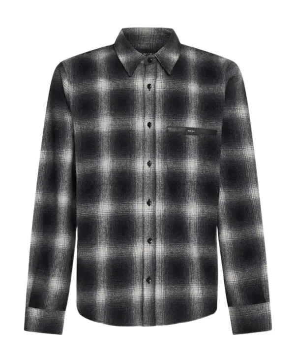 Amiri Logo-patch Check-print Shirt