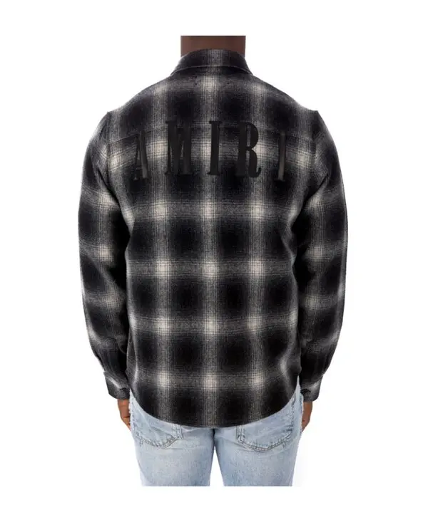 Amiri Logo-patch Check-print Shirt