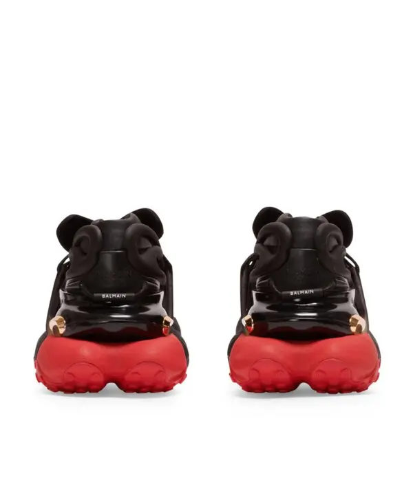 Balmain Unicorn Low-top Trainers In Neoprene And Leather - Black
