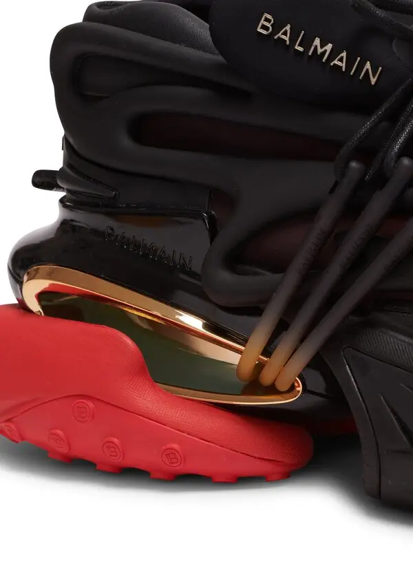 Balmain Unicorn Low-top Trainers In Neoprene And Leather - Black