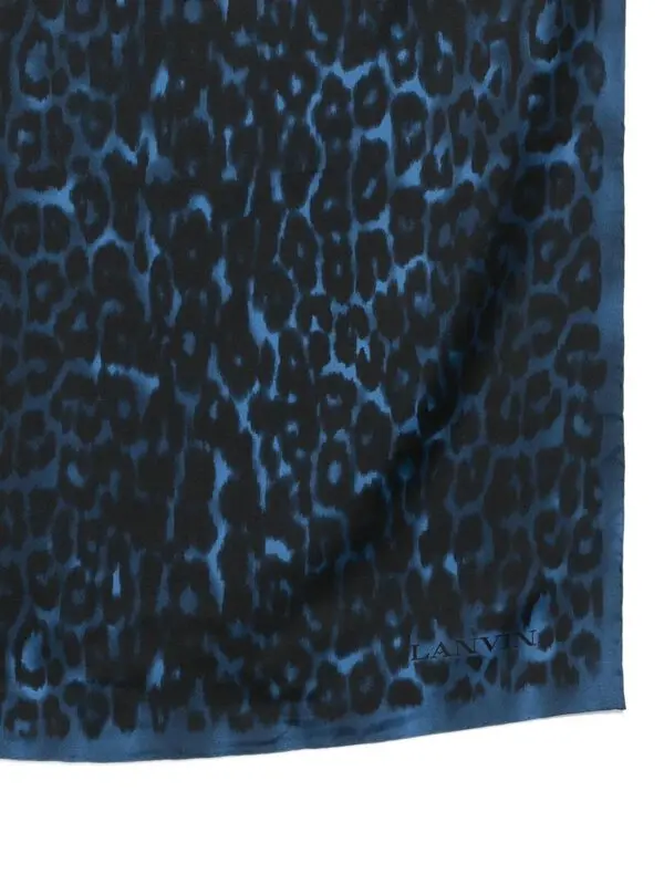 LANVIN Leopard-print Silk Scarf