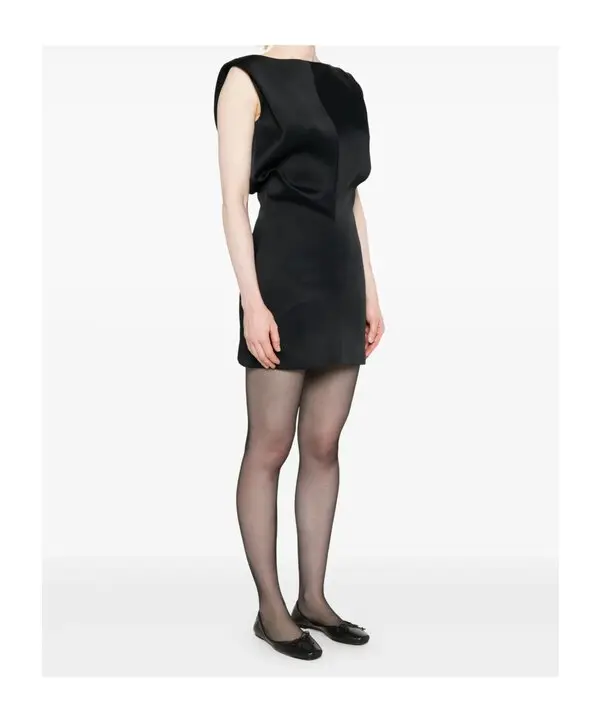Khaite Round Neck Sleeveless Mini Dress