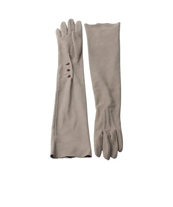 Prada Long Full-finger Gloves - Cloud Gray