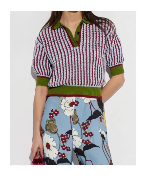 Marni Textured Knit Polo Sweater